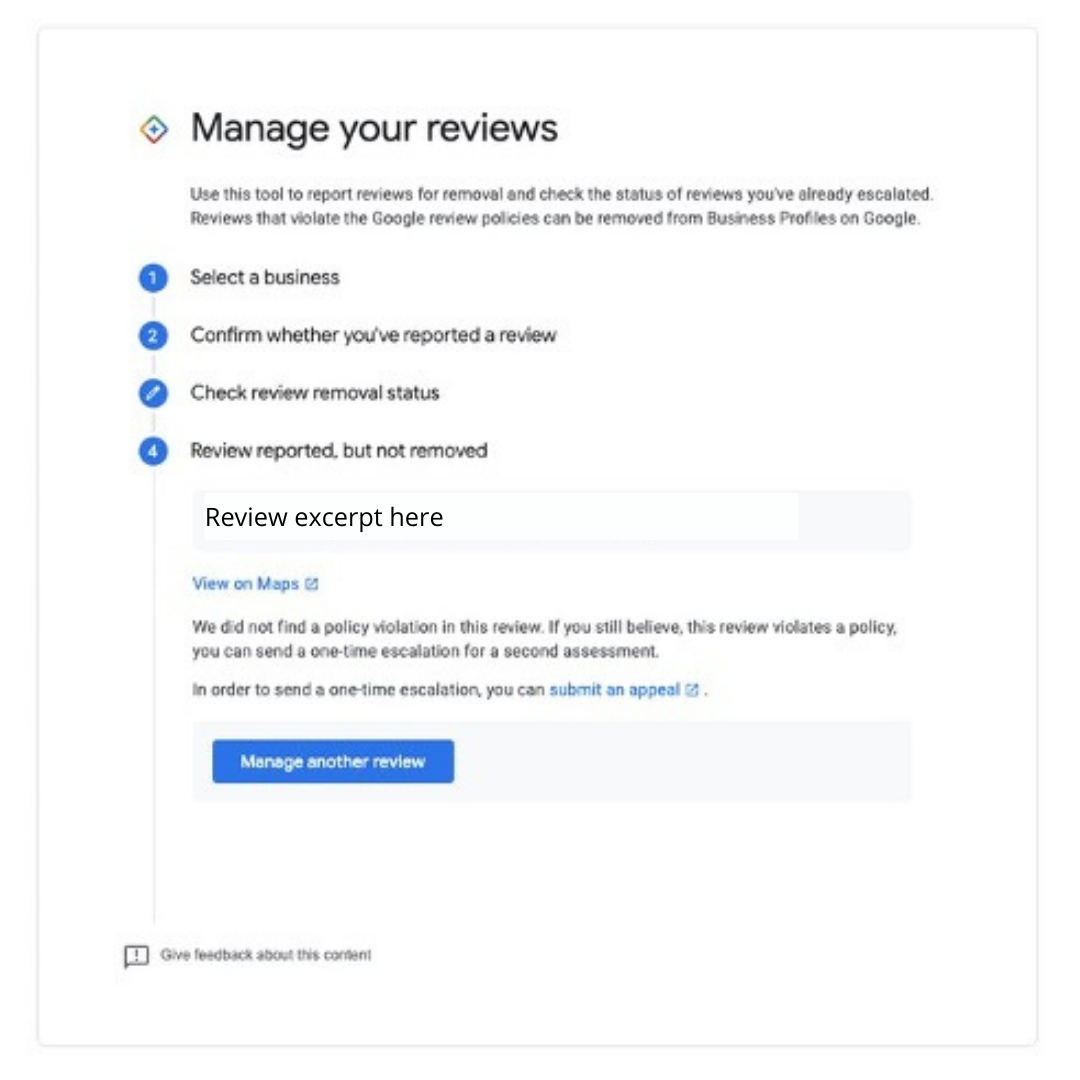 Google Review Removal Tool